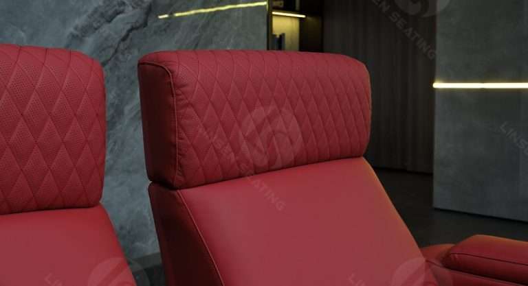 Red Leather Electric Theater Recliner LS-6102 - Linsen Seating