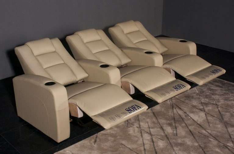 3 Seater Leather Power Reclining Movie Theater Chairs For Home LS-881W ...