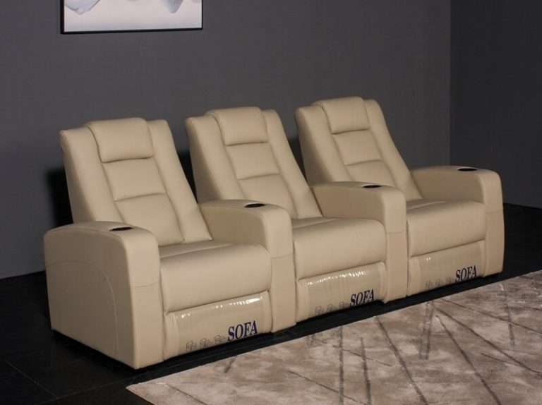 3 Seater Leather Power Reclining Movie Theater Chairs For Home LS-881W ...
