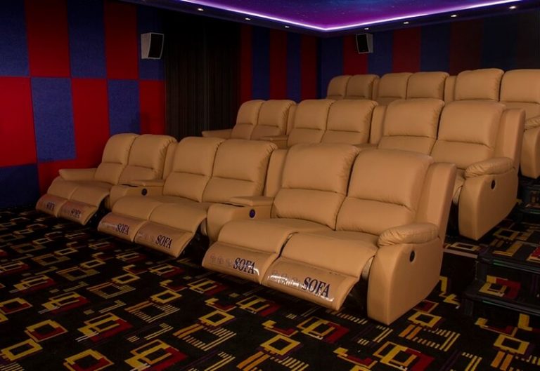 Leather Cinema Sofa With Cup Holder LS-800 | Linsen Seating
